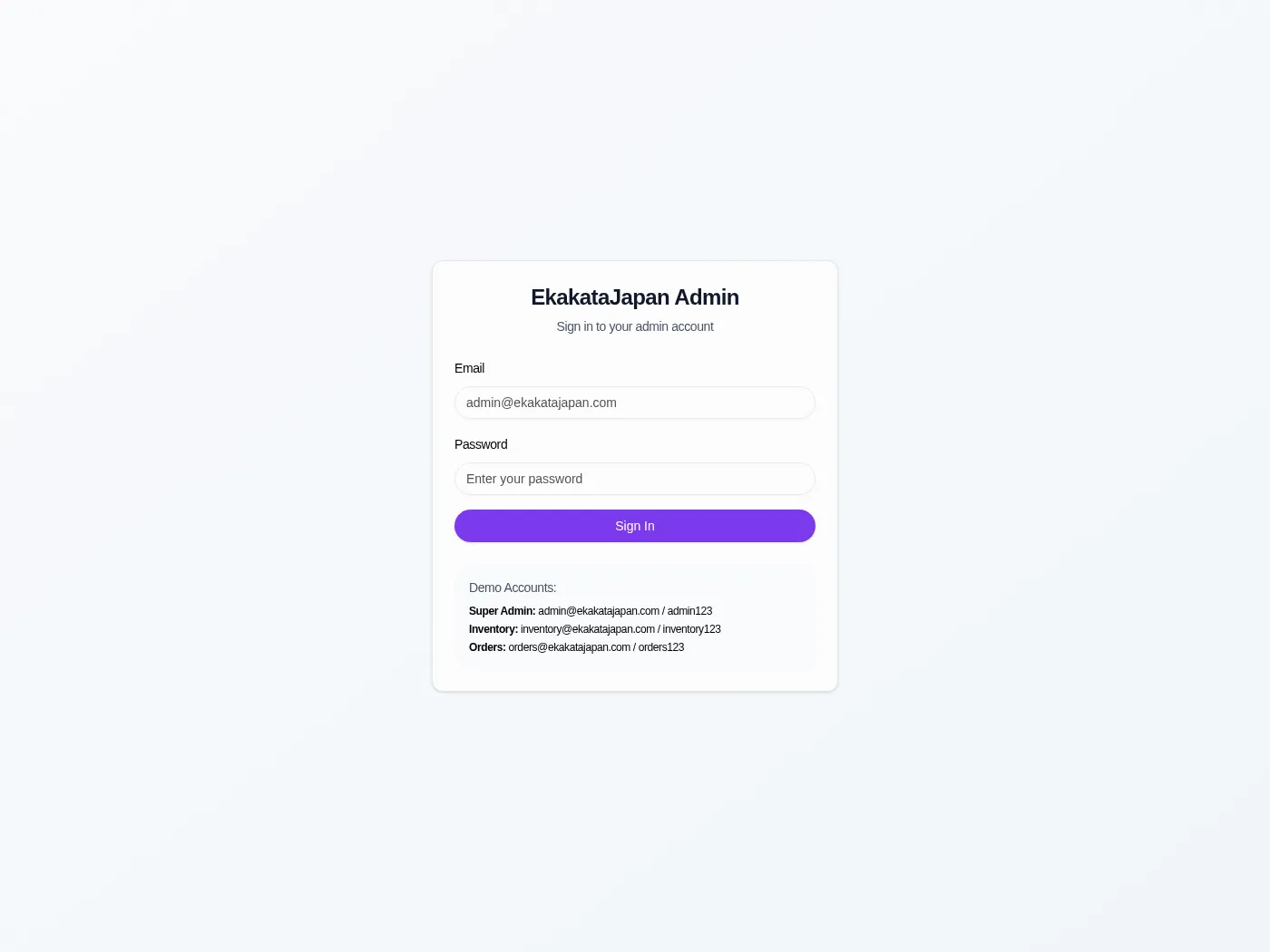 EkakataJapan E-commerce Admin Panel