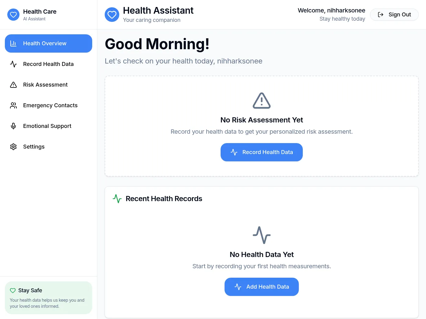 Elderly AI Healthcare & Emotional Assistant