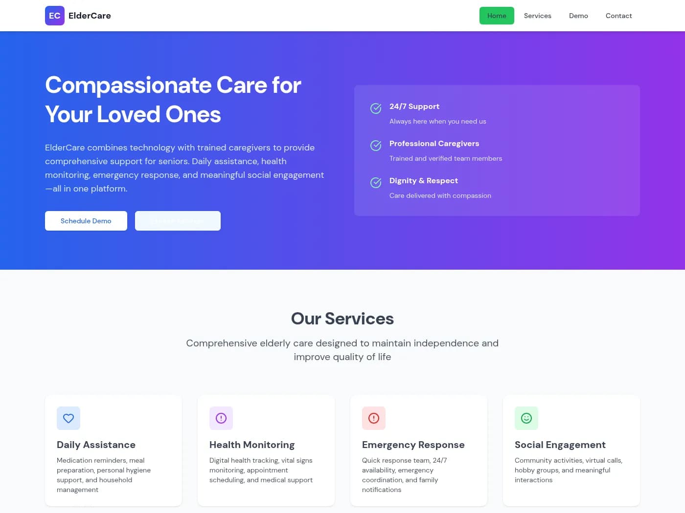 Elderly Care Ecosystem Platform