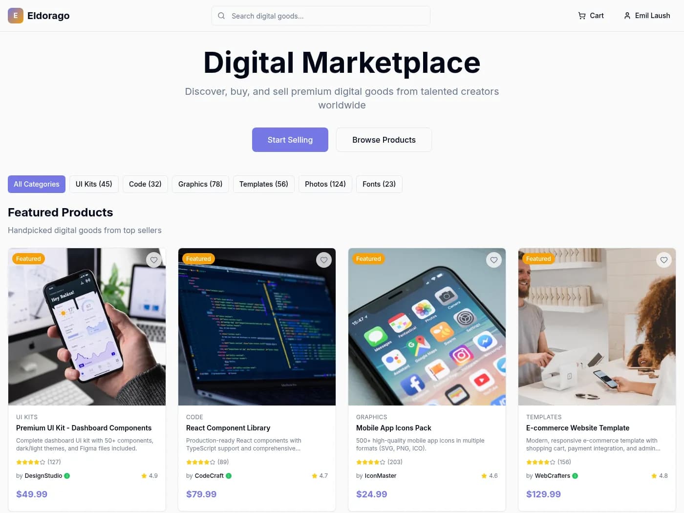 Eldorago Marketplace Clone