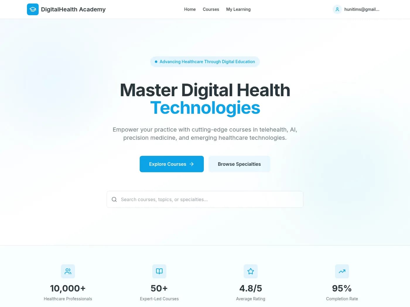 eLearning Hub for Digital Health Professionals