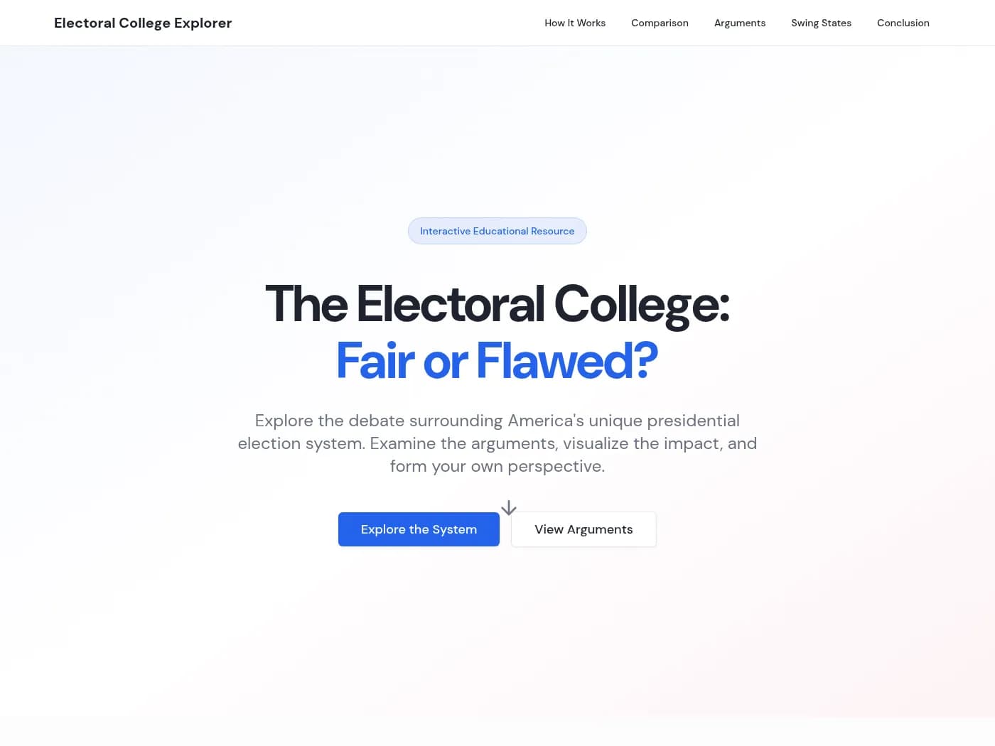 Electoral College Fairness: An Interactive Exploration