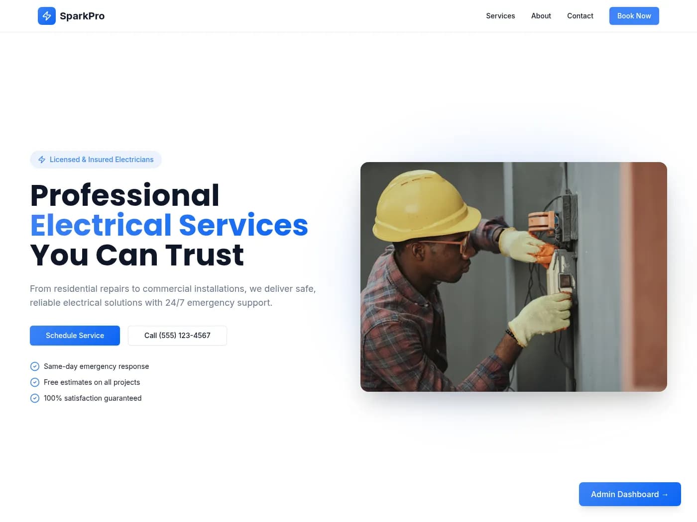 Electrician Service Web App