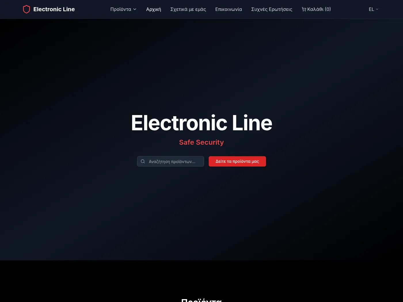 Electronic Line – Minimalist Bilingual E-Commerce for Premium Security Systems