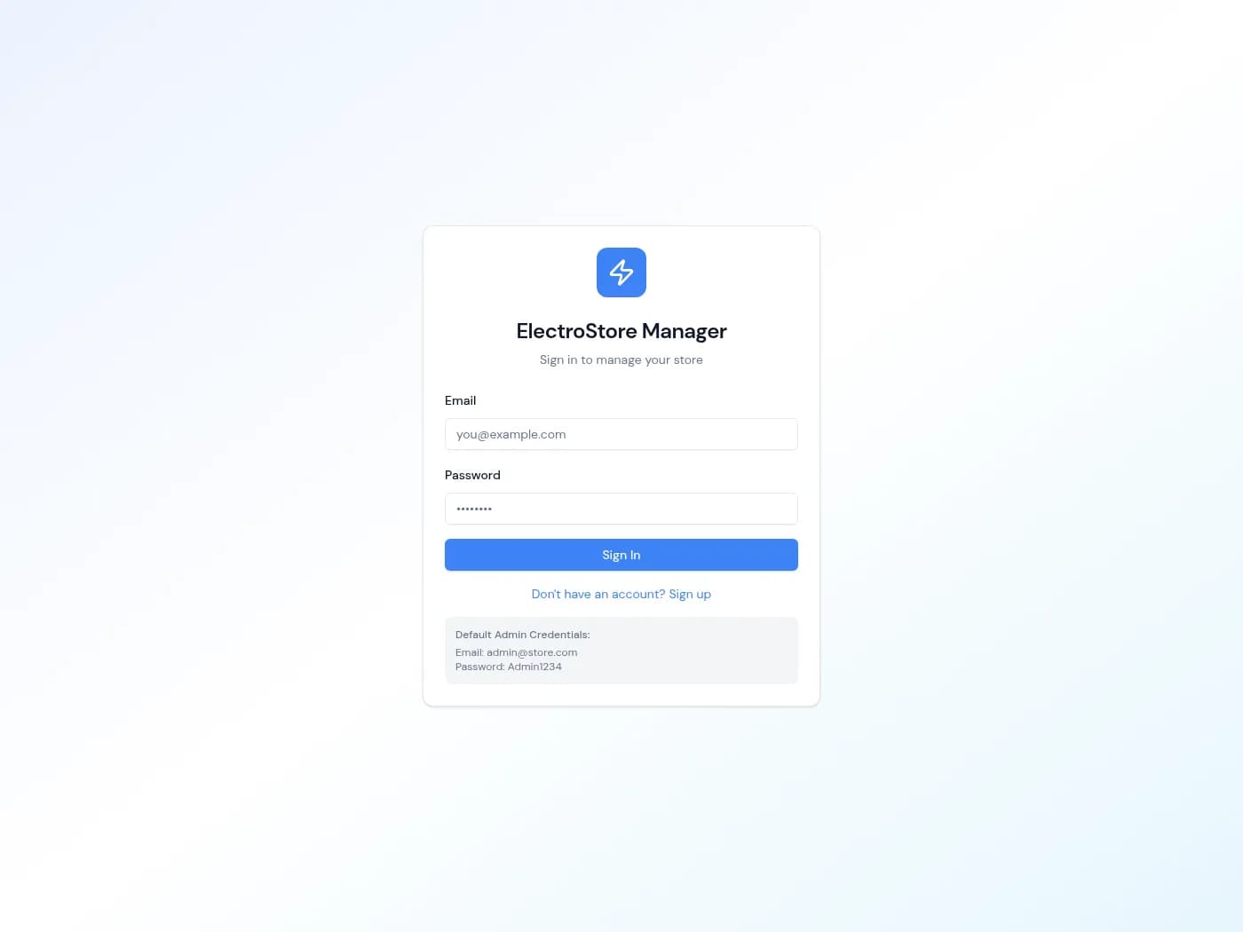 ElectroStore Manager
