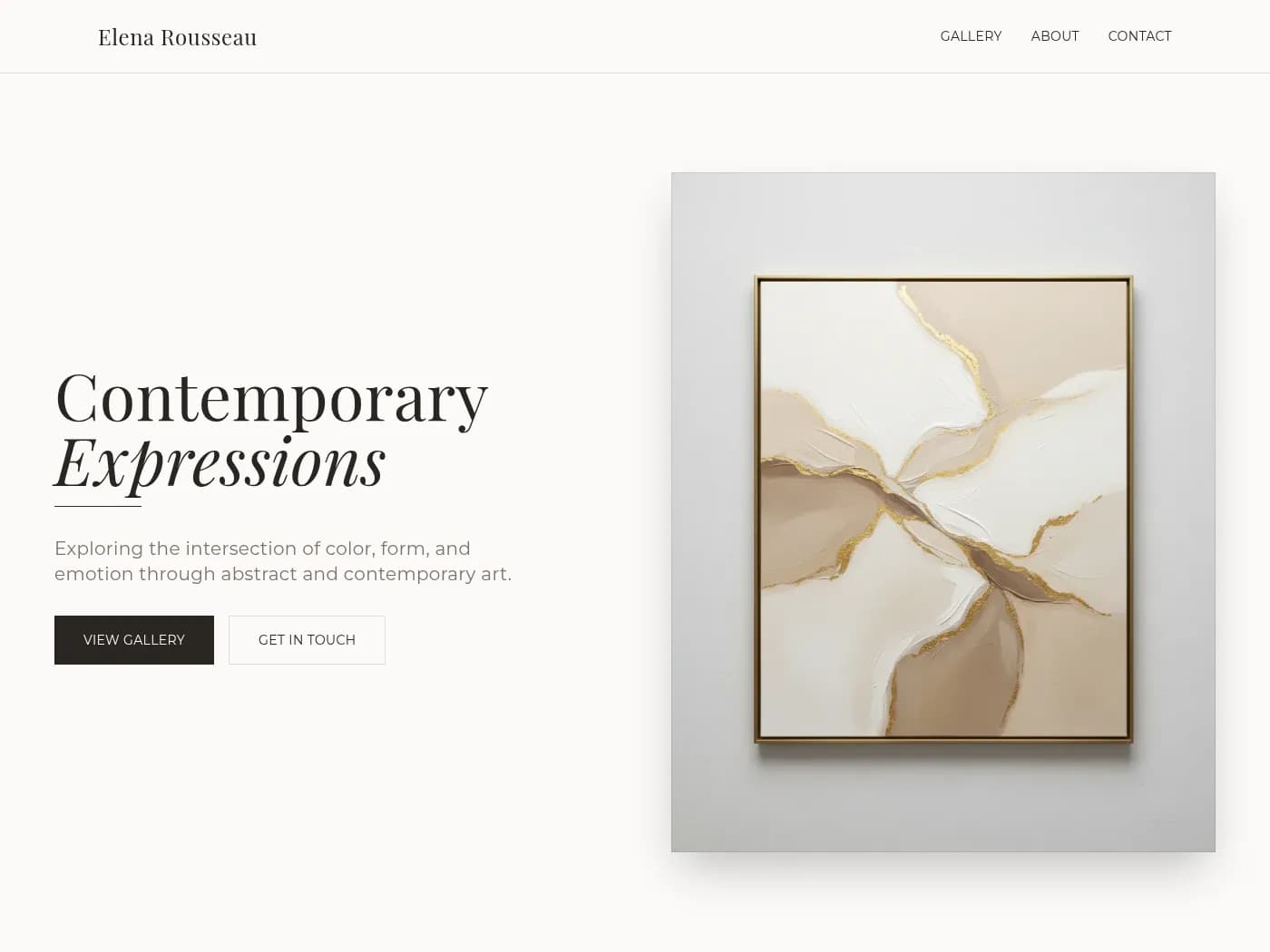 Elegant Portfolio Website for an Artist