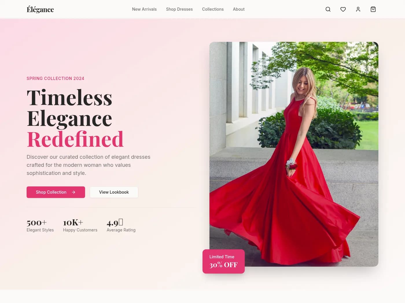 Elegant Dress Storefront