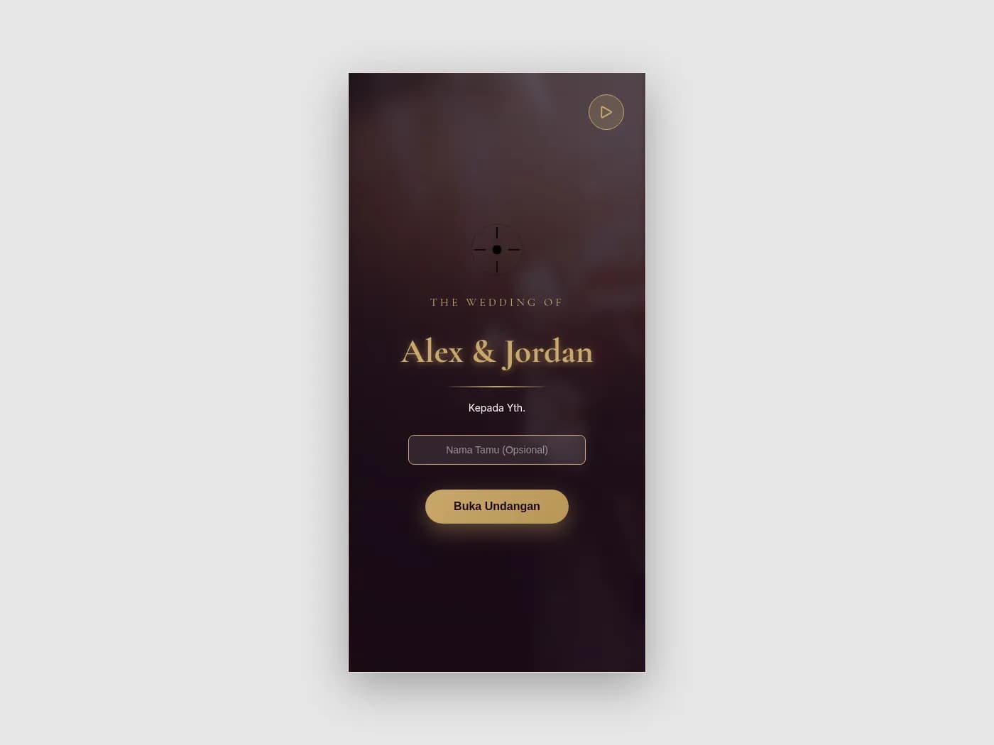 Elegant Premium Digital Wedding Invitation Slide (Single HTML File)