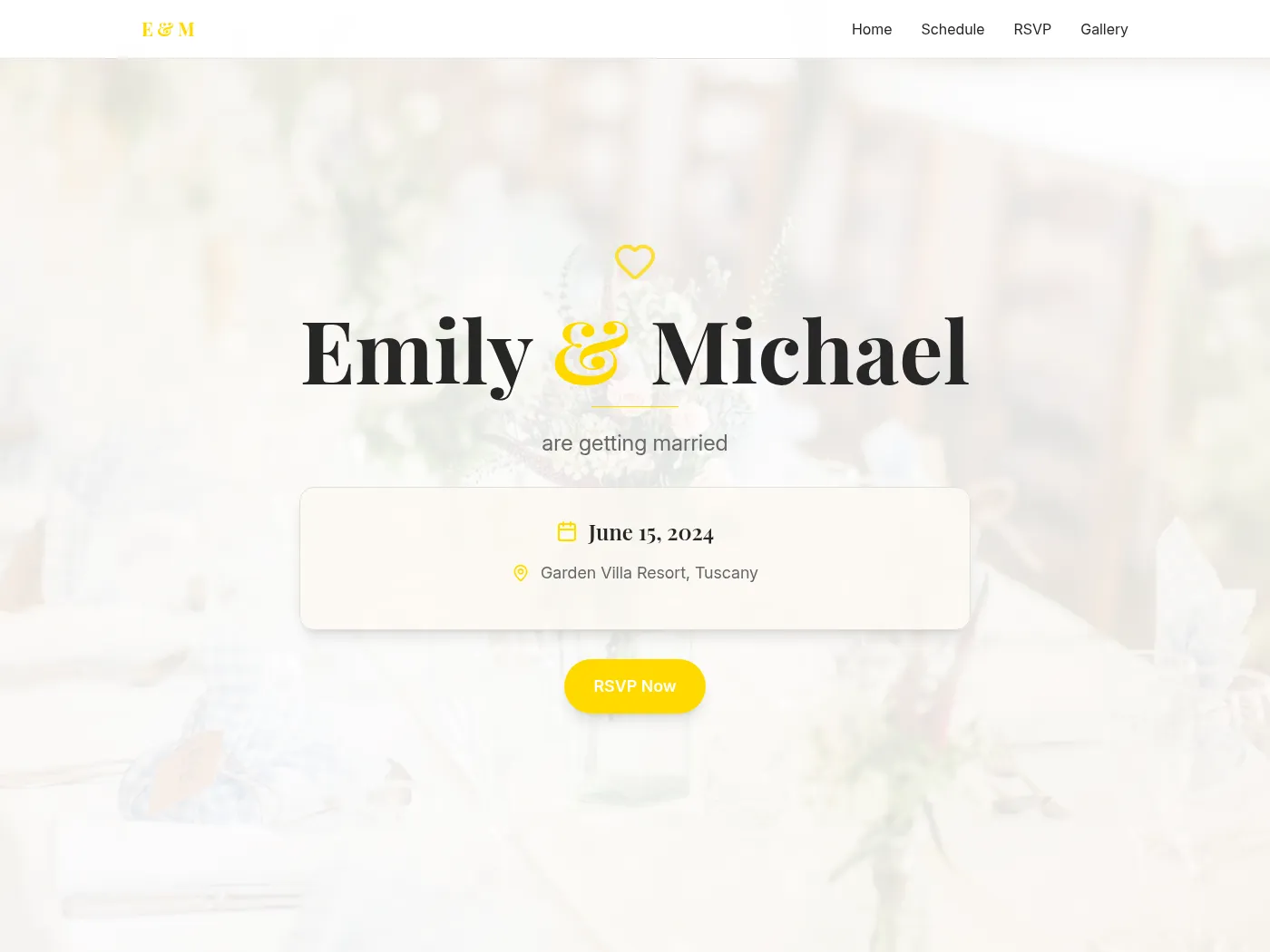 Elegant Wedding Website