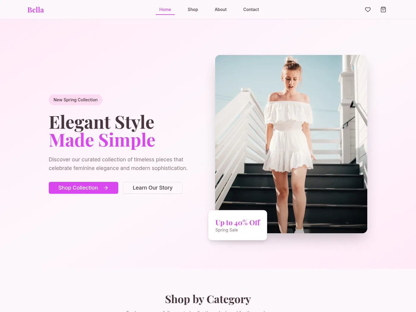 Elegant Women’s Fashion Boutique Storefront
