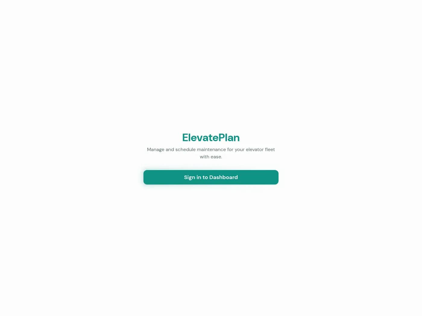 Elevator Maintenance Planner