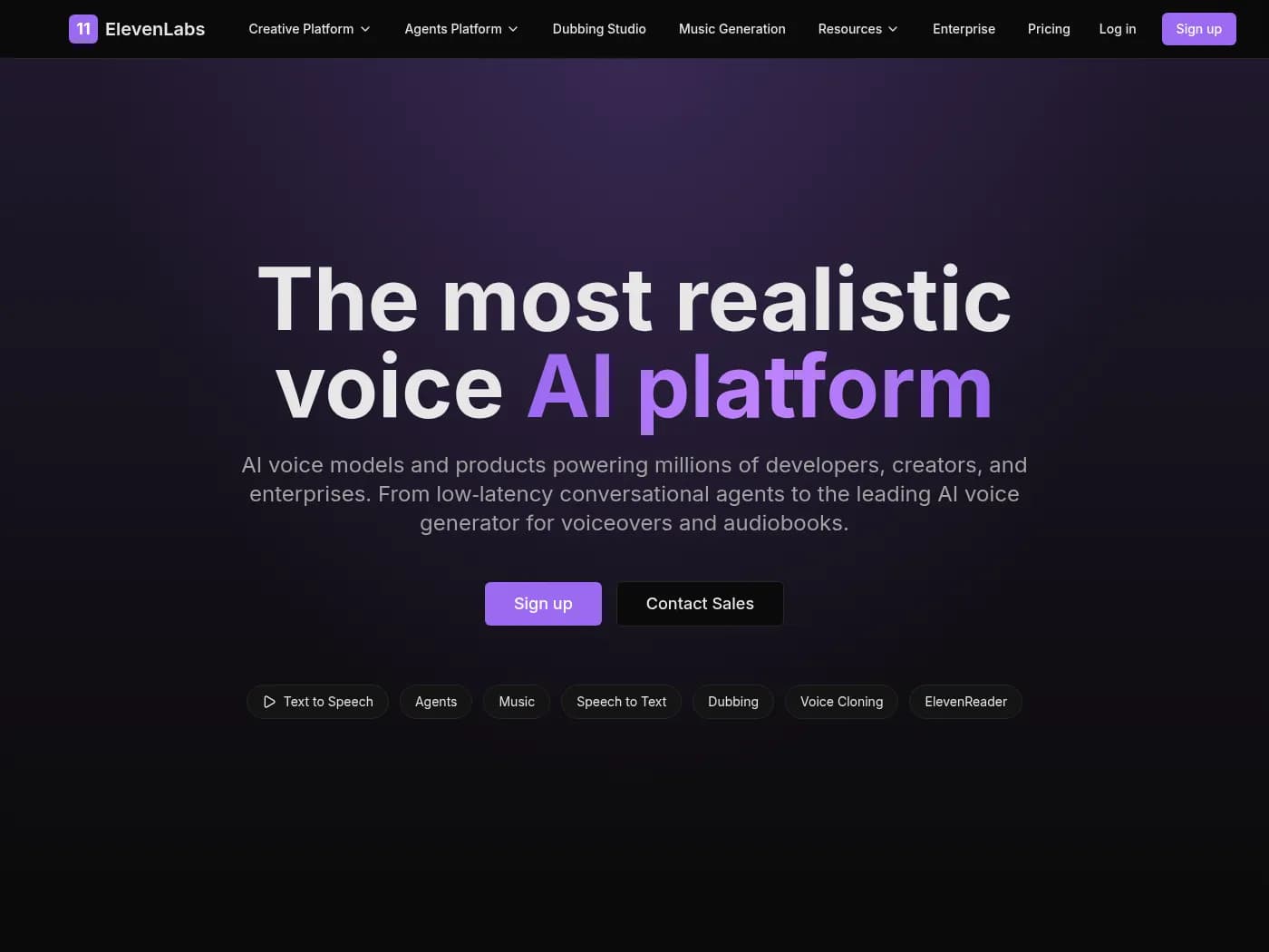 ElevenLabs Voice AI Platform Clone