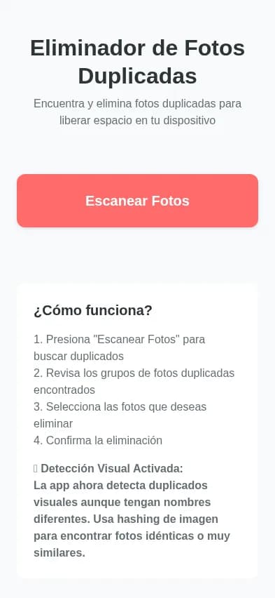 Eliminador de Fotos Duplicadas para Android