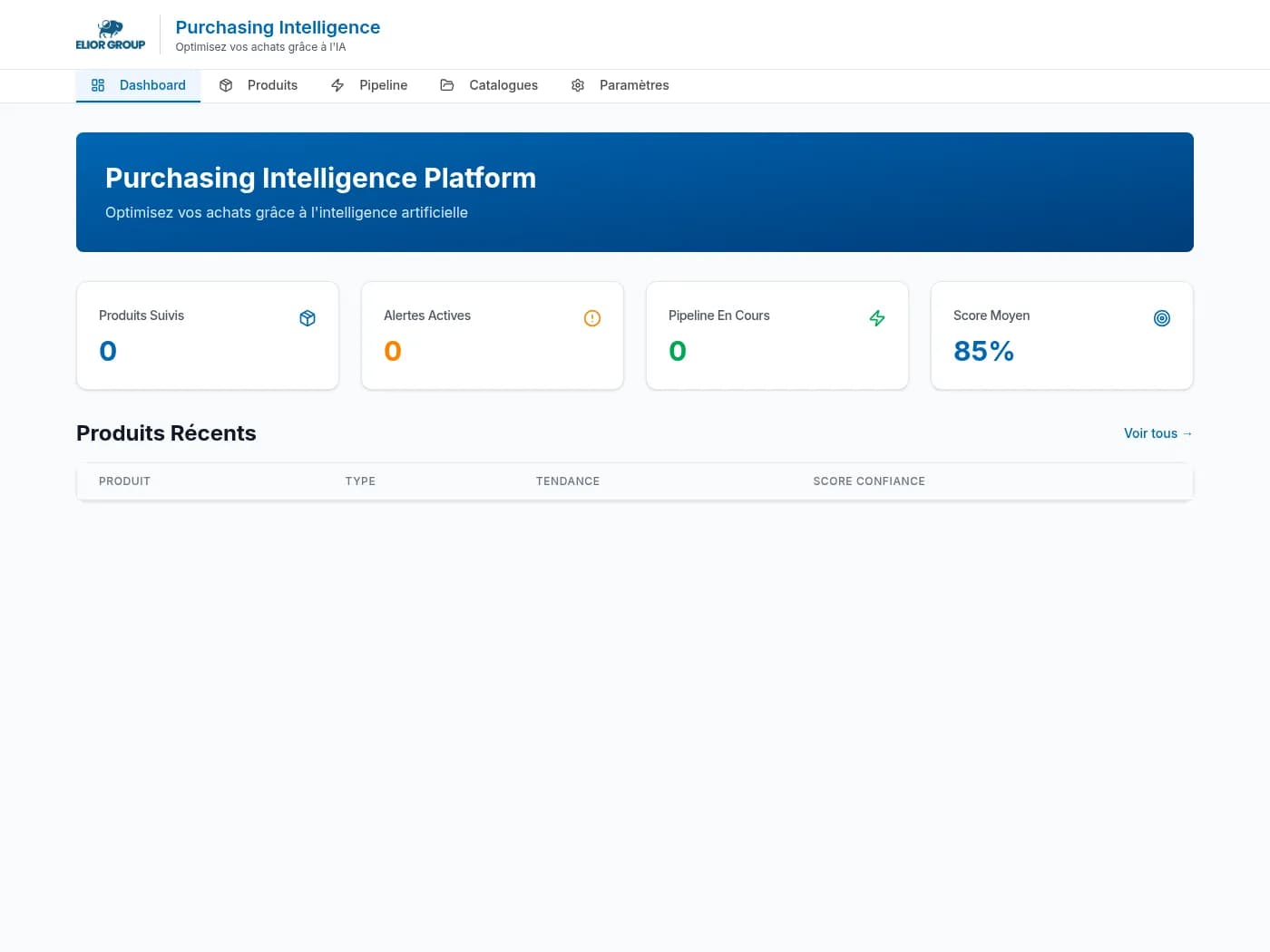 Elior Purchasing Intelligence Platform - Frontend Web App