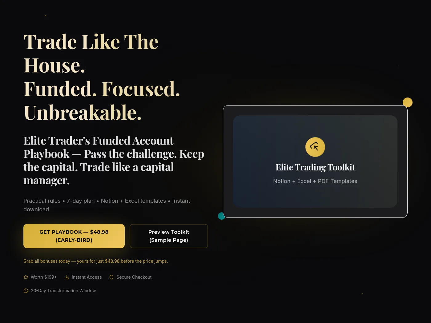 EliteAlphaTrader Cinematic Landing Page