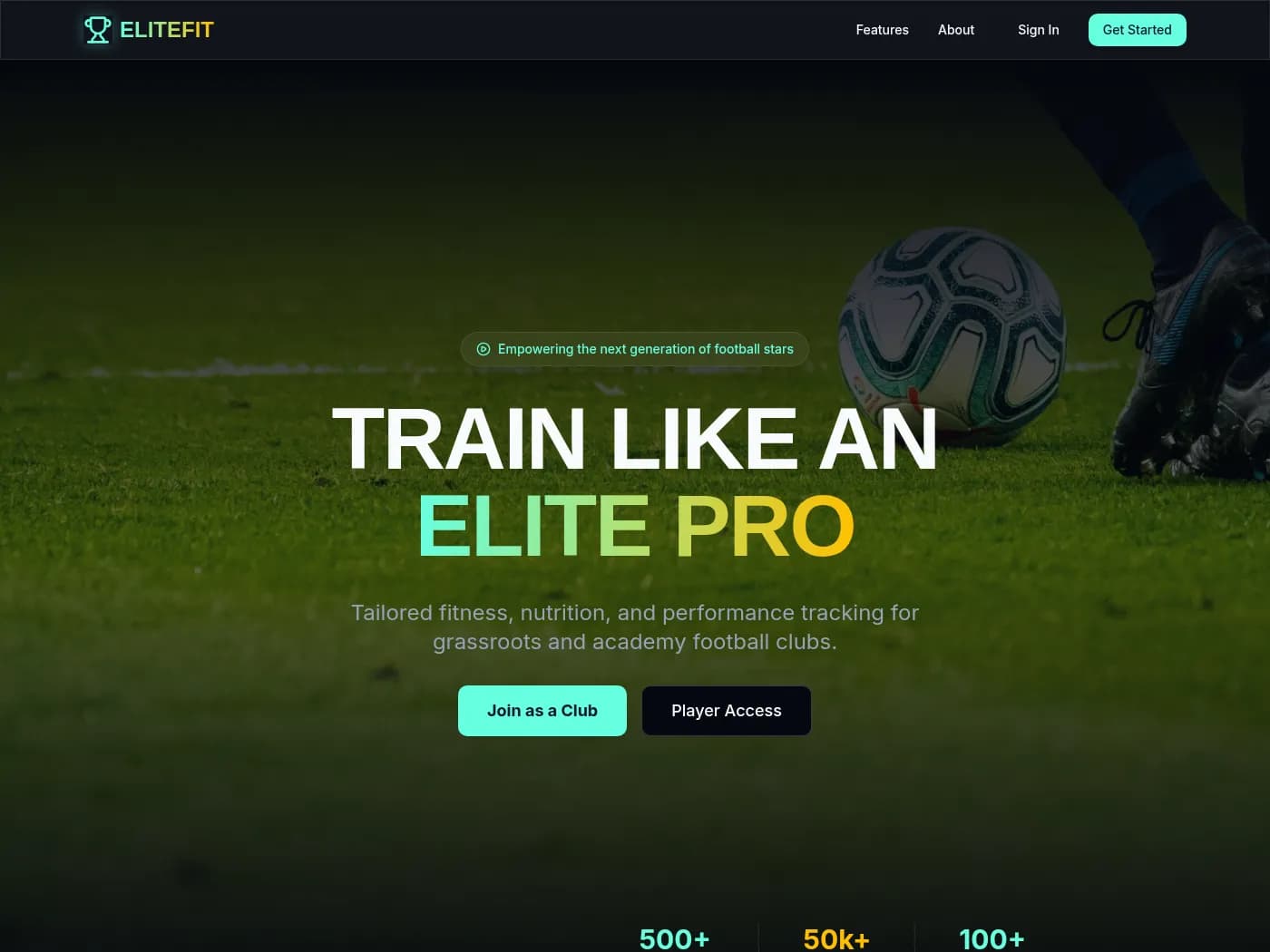 EliteFit Football Fitness App