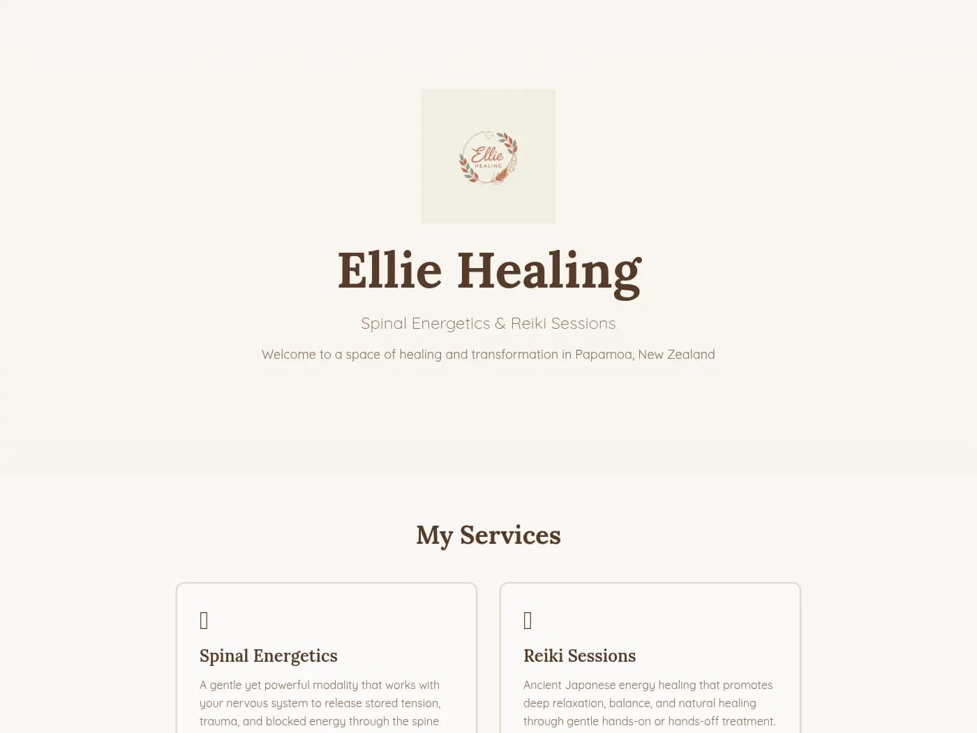 Ellie Healing Boho Landing Page