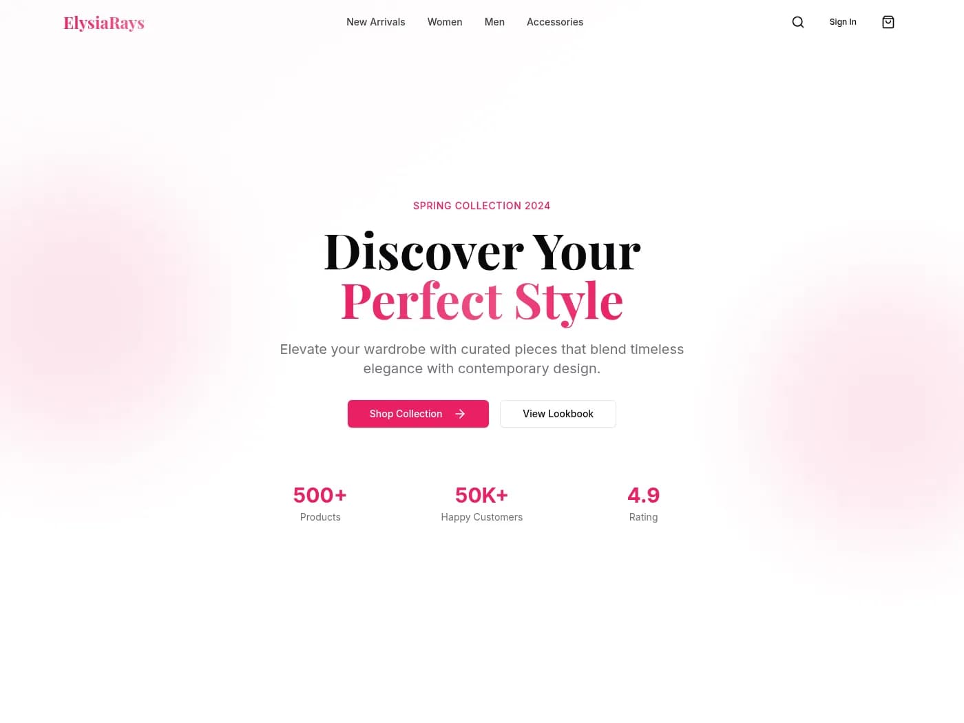 ElysiaRays Clothing Ecommerce Platform