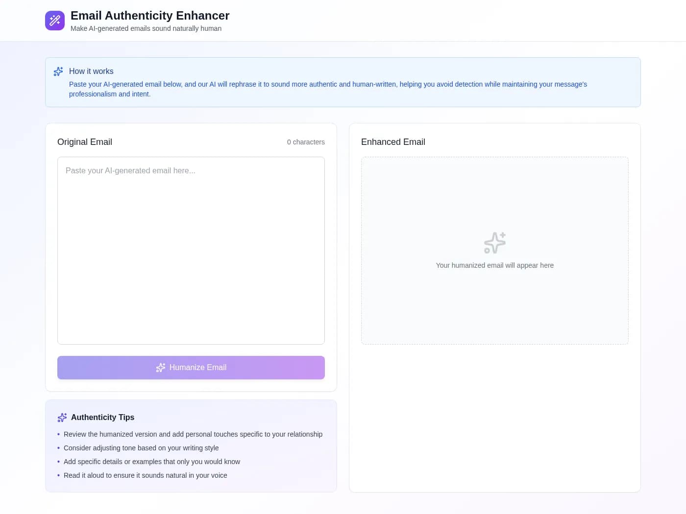 AI-Guided Email Authenticity Enhancer