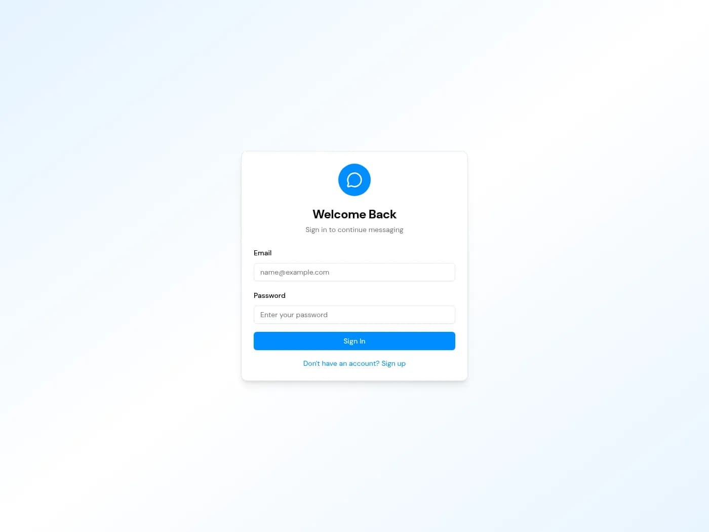 Email-Only Chat Messenger