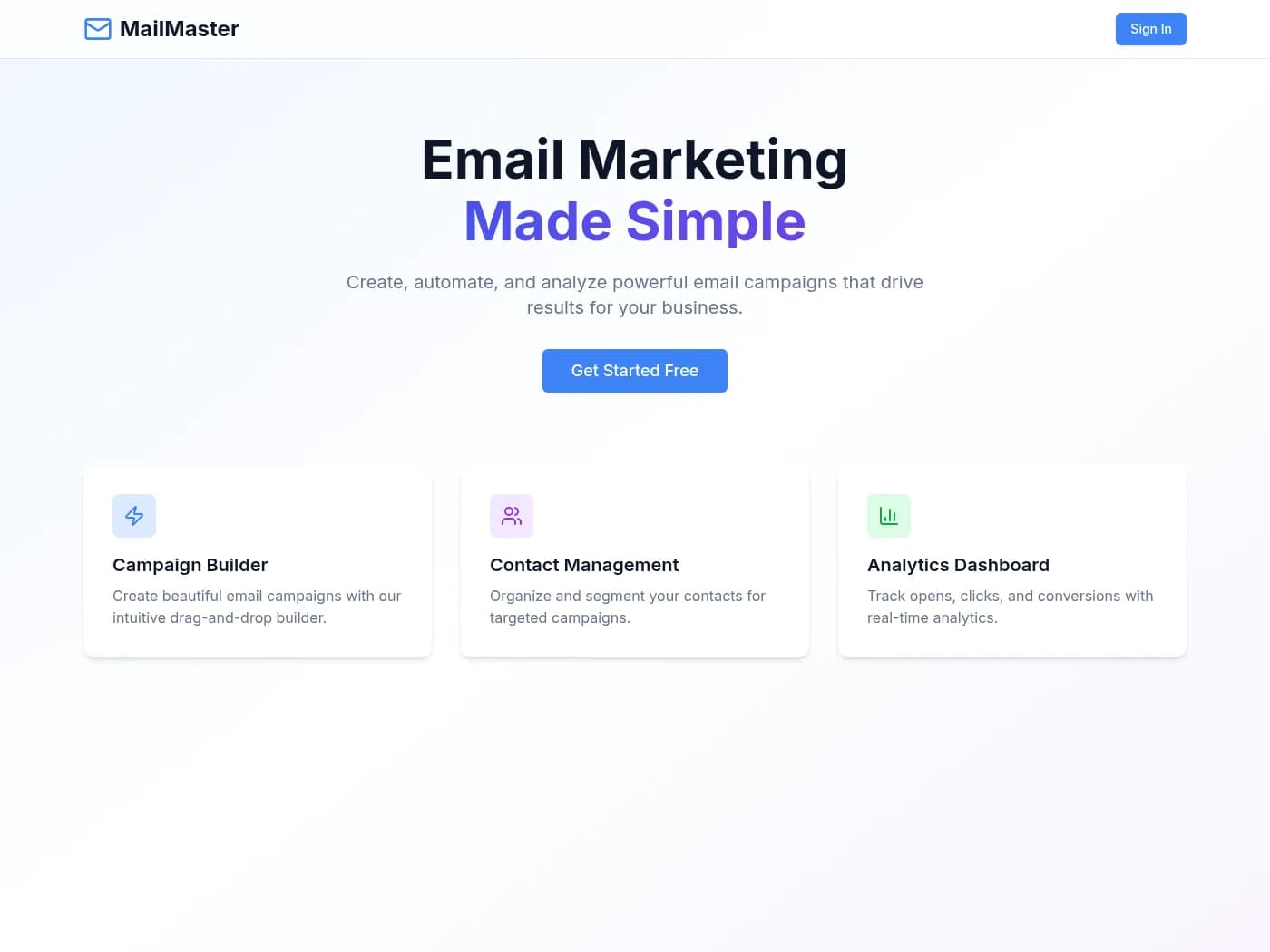 MailMaster: Modern Email Marketing Platform