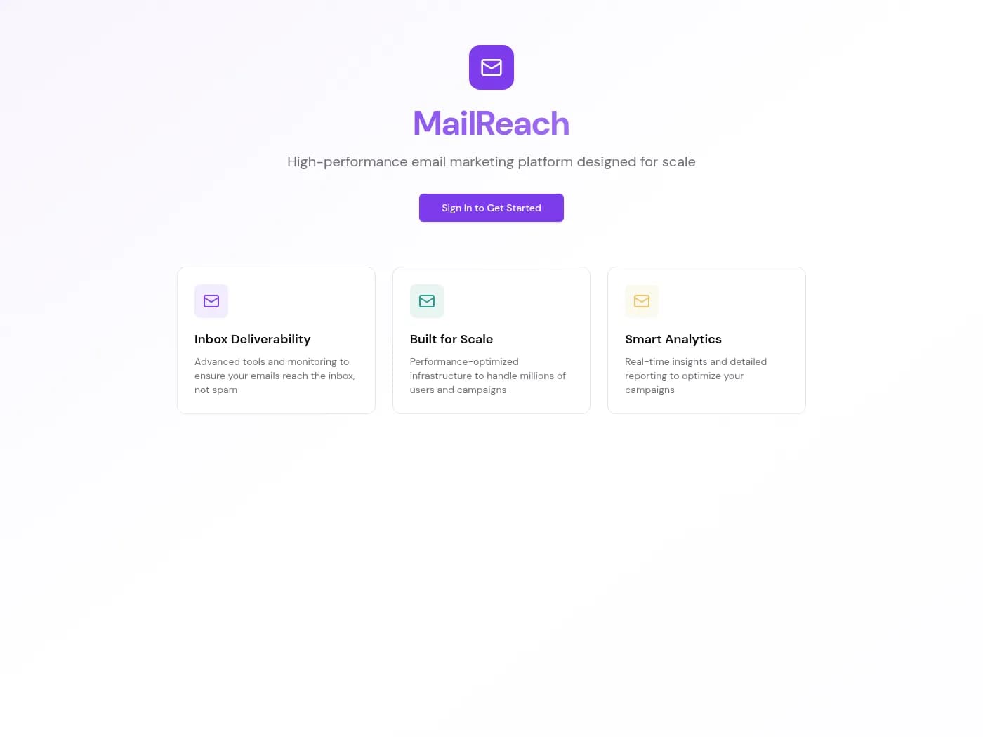 MailReach: Scalable Inbox-First Email Marketing Platform