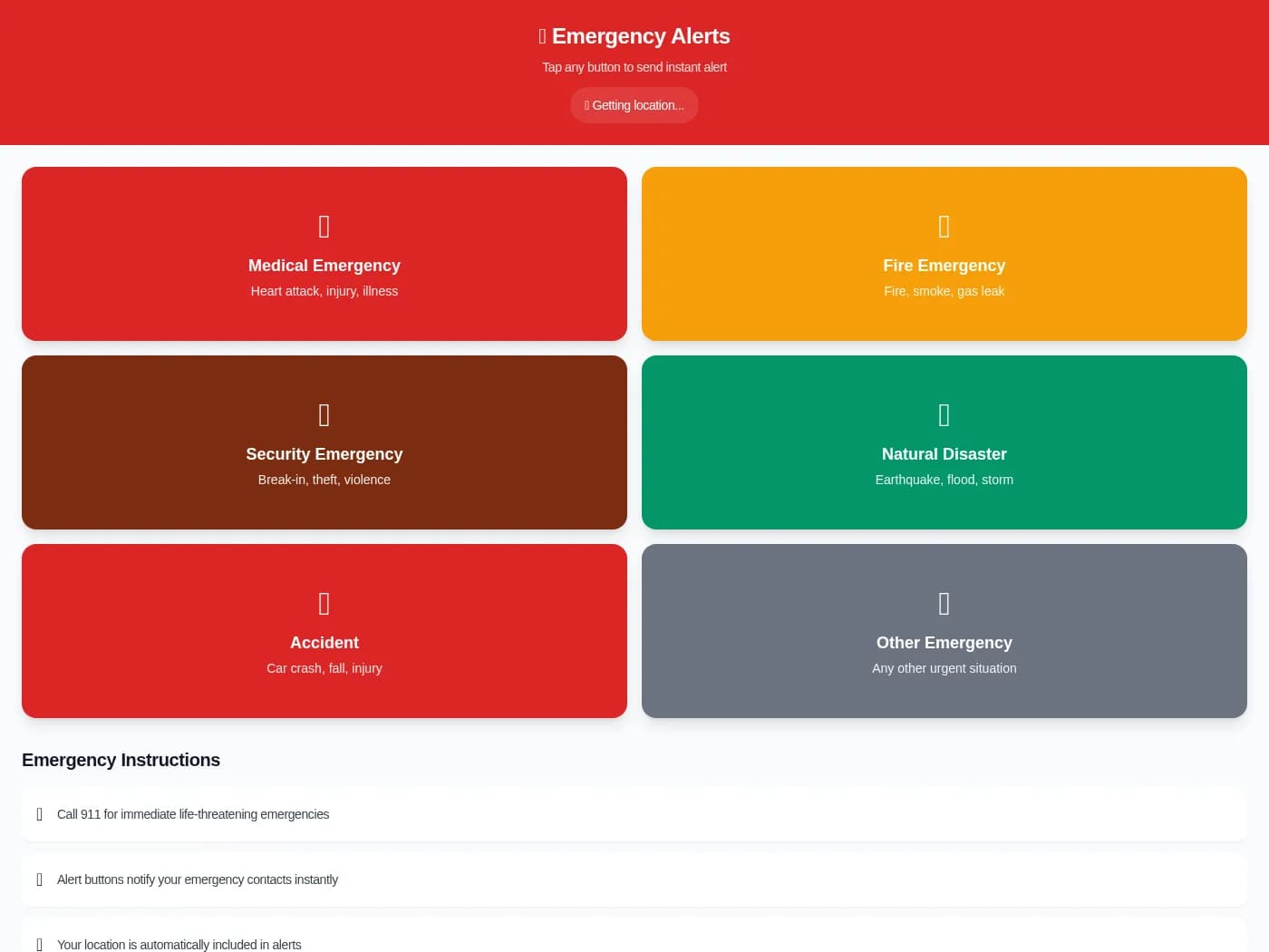 Emergency Alert Button System