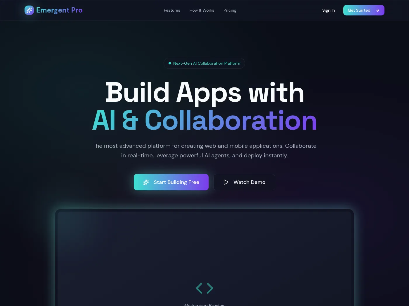 Emergent Pro: Advanced Real-Time AI Collaboration Platform
