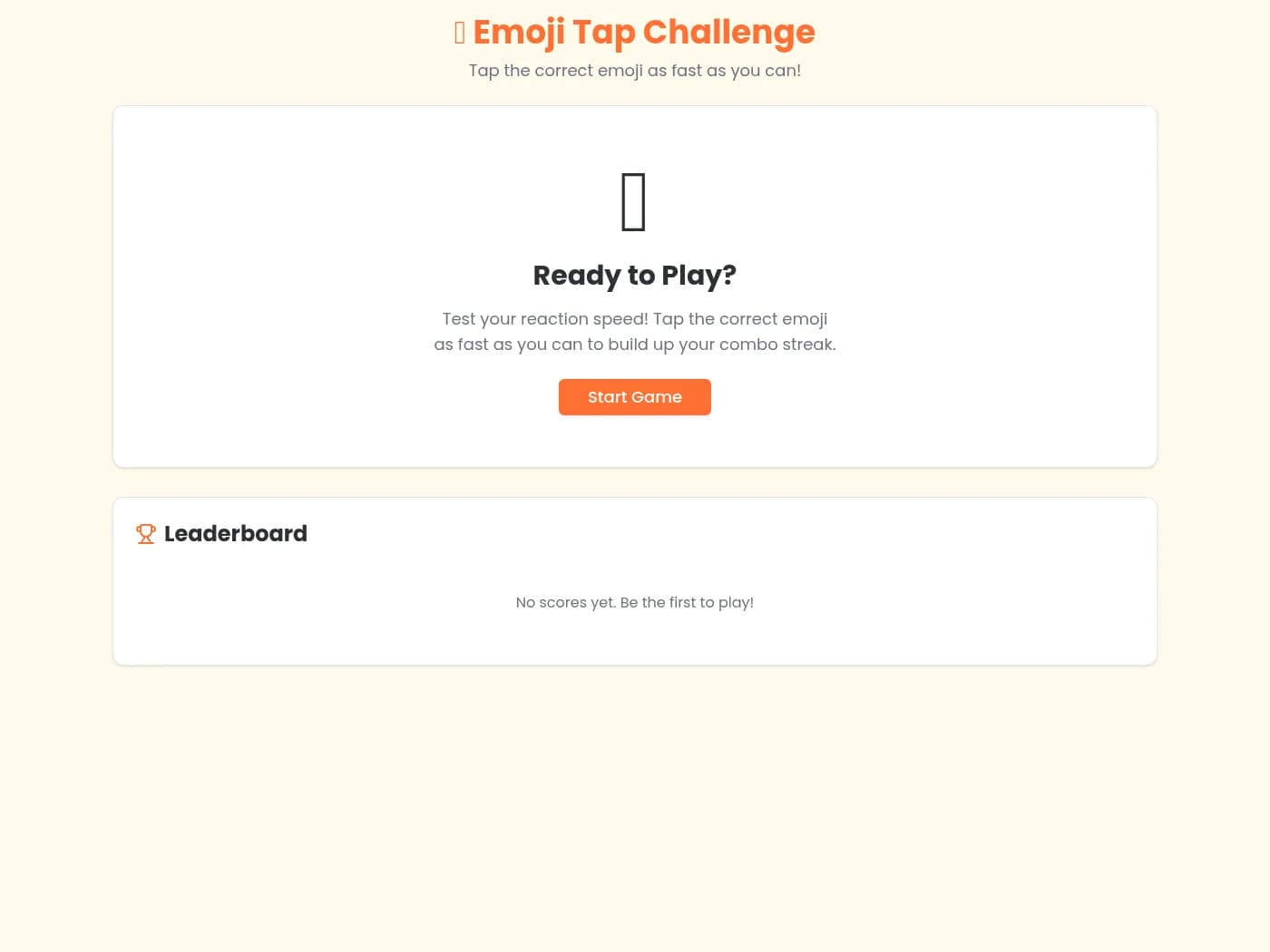 Emoji Tap Challenge – Fast-Paced Emoji Reaction Game