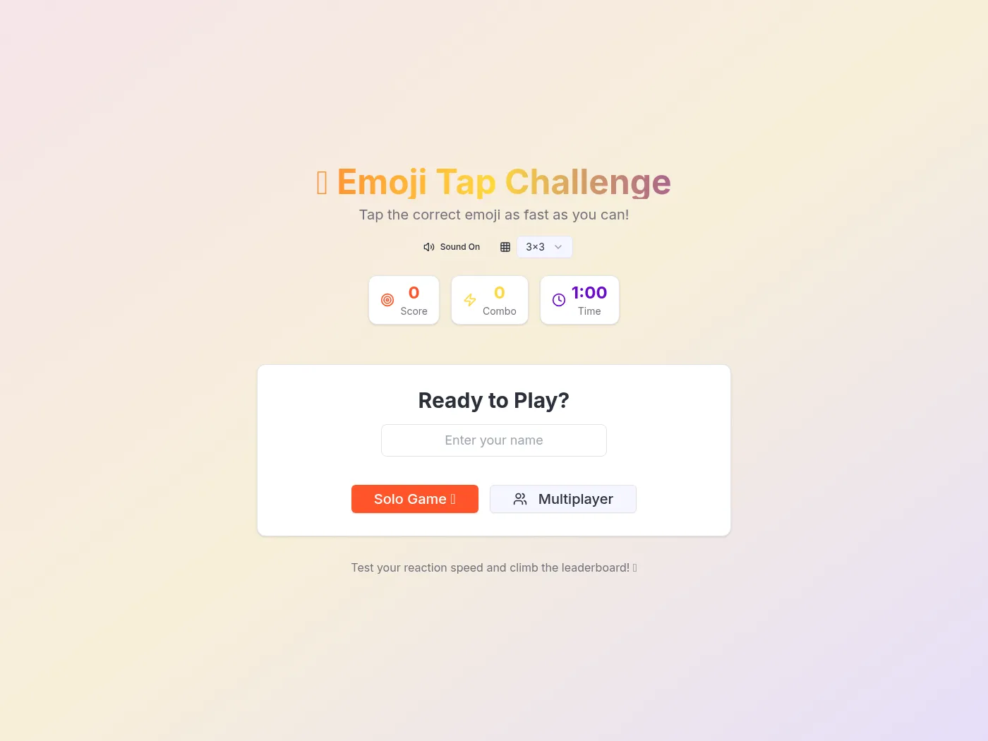Emoji Tap Challenge: Fast-Paced Emoji Reaction Game