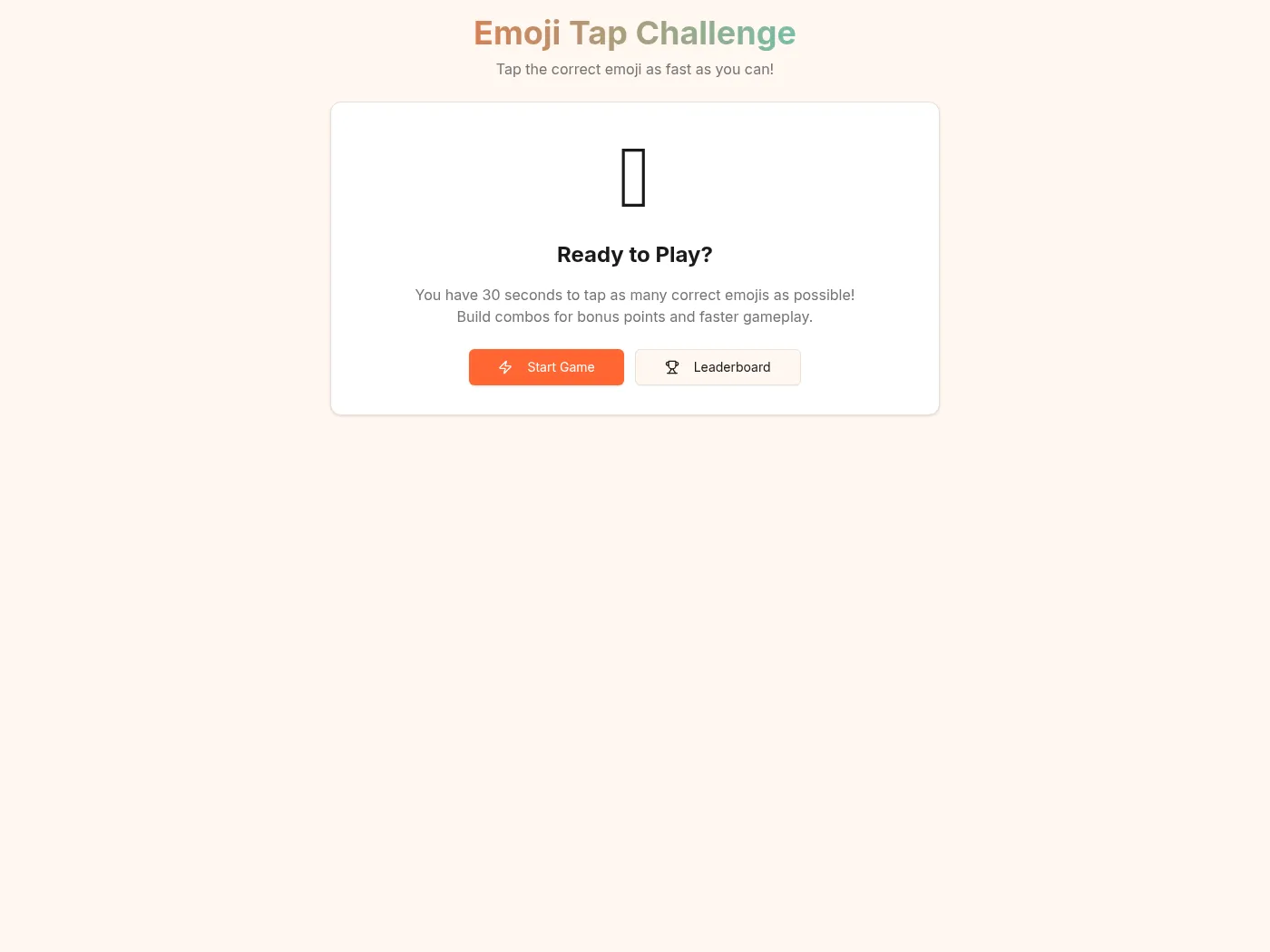 Emoji Tap Challenge – Fast-Paced Emoji Reaction Game