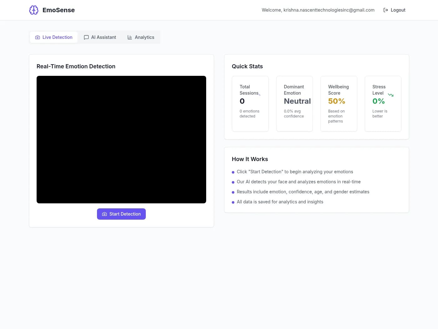 EmoSense: Real-Time Emotion Detection and Response System