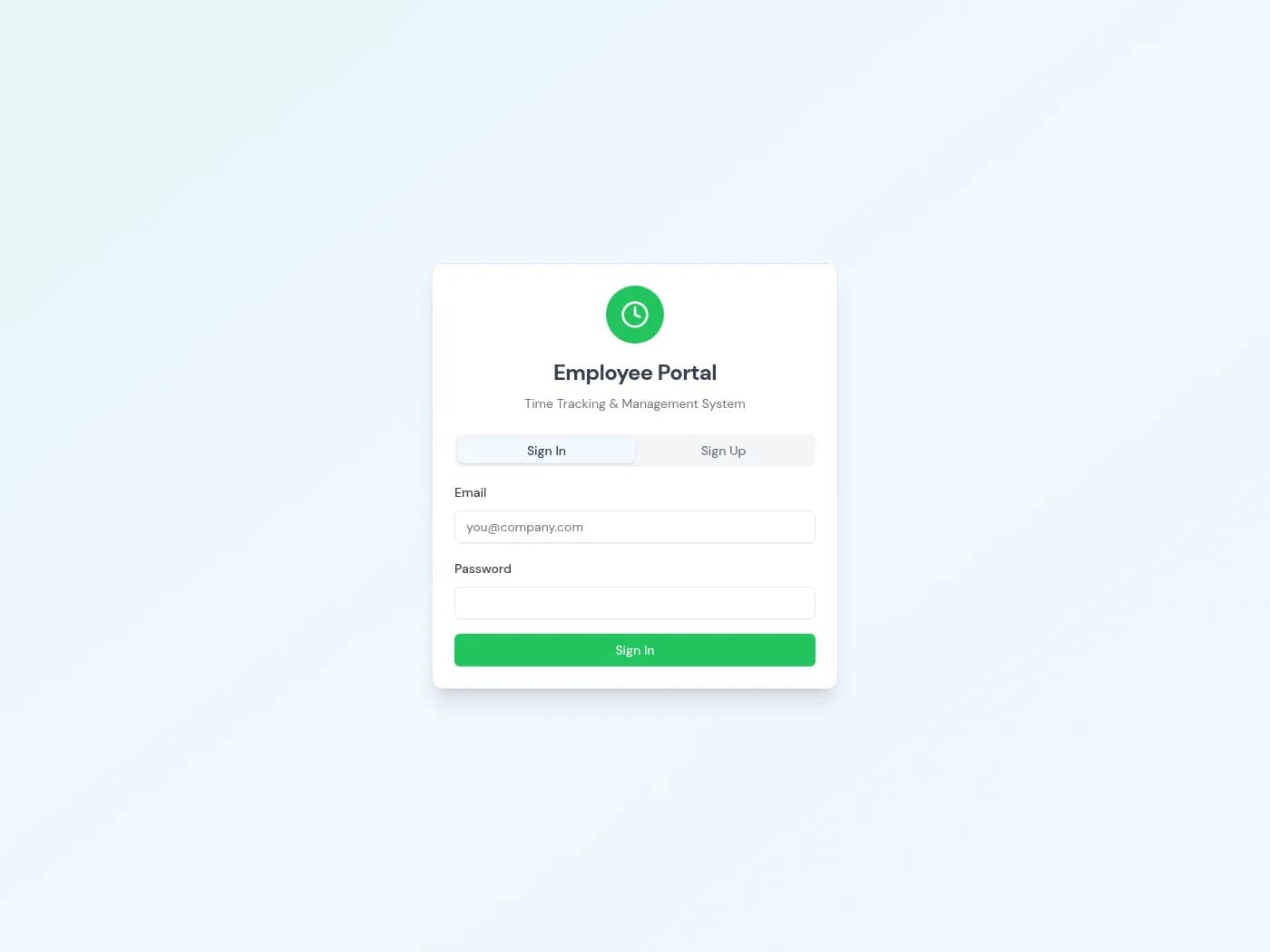 Employee Portal & Time Tracking Dashboard