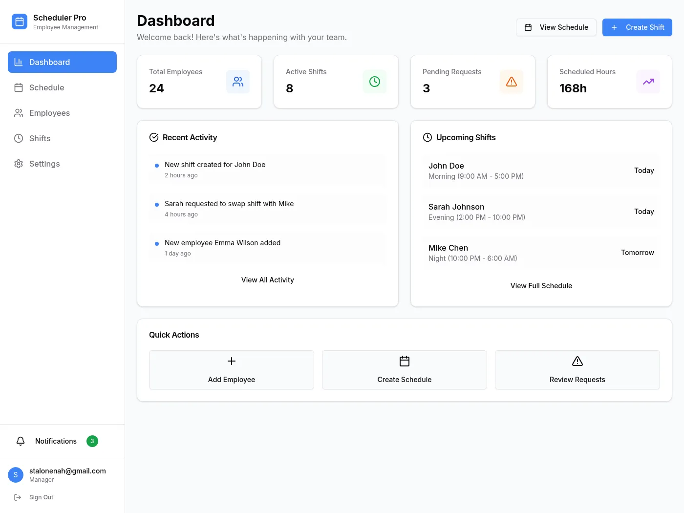 Employee Scheduler Pro