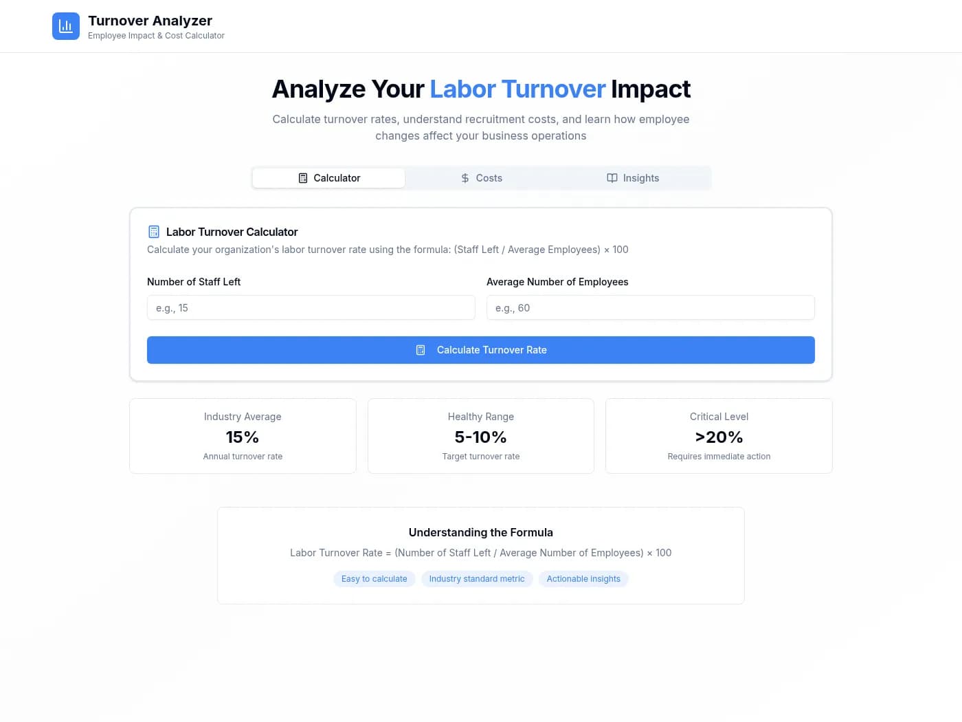 Employee Turnover & Recruitment Impact Analyzer
