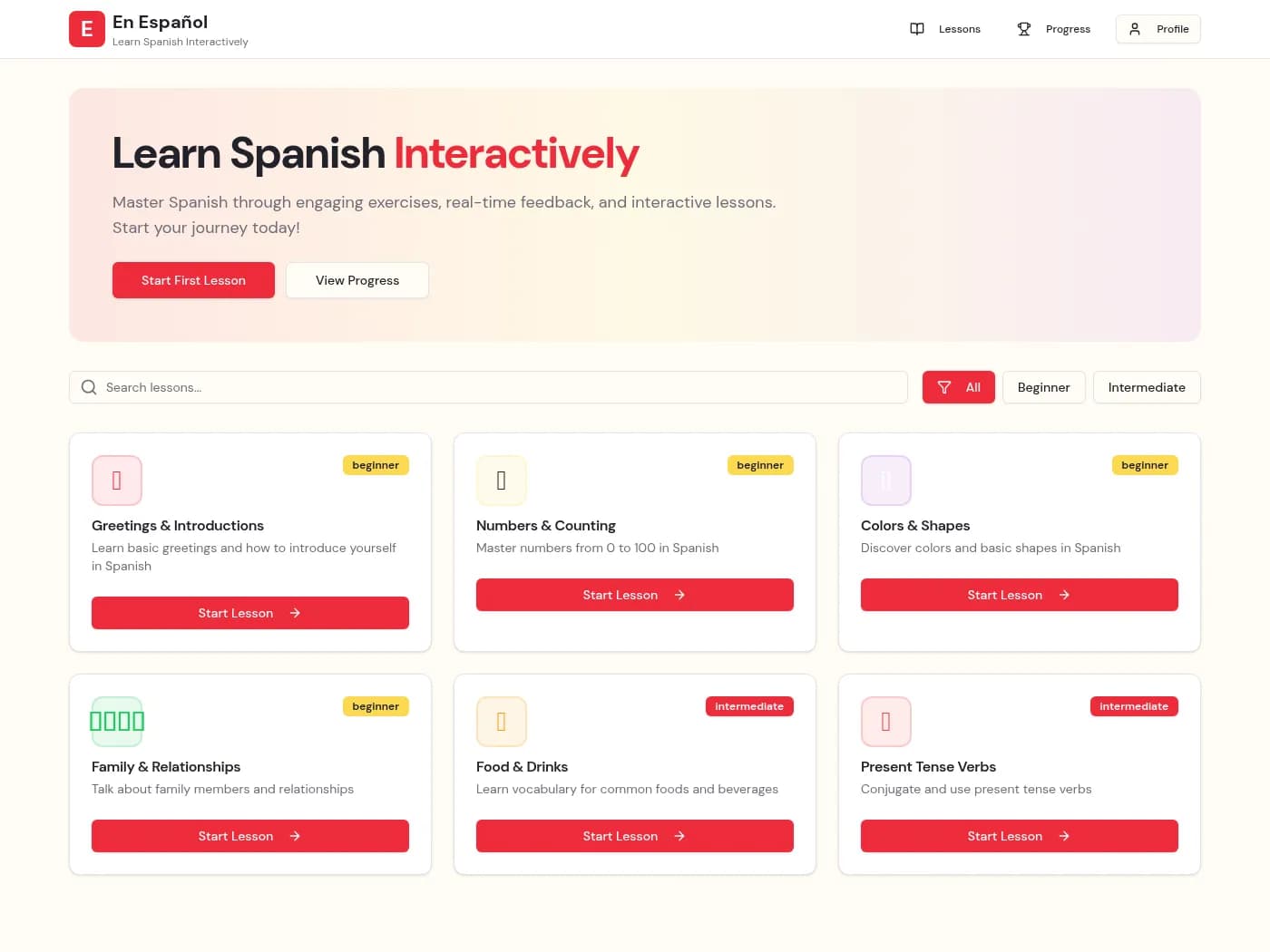 En Español: Real-Time Spanish Language Learning Web App
