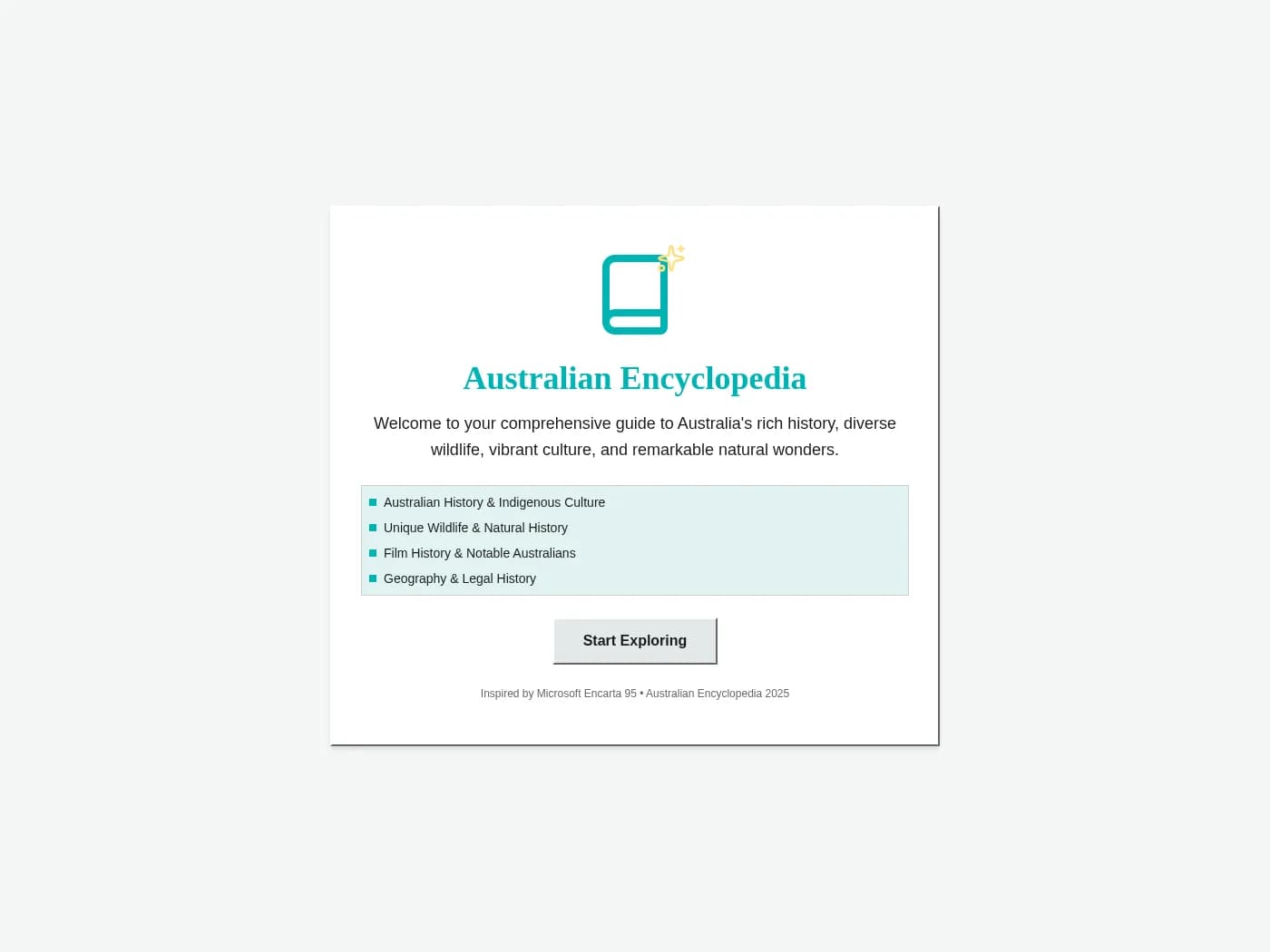 Encarta95-Inspired Australian Encyclopedia