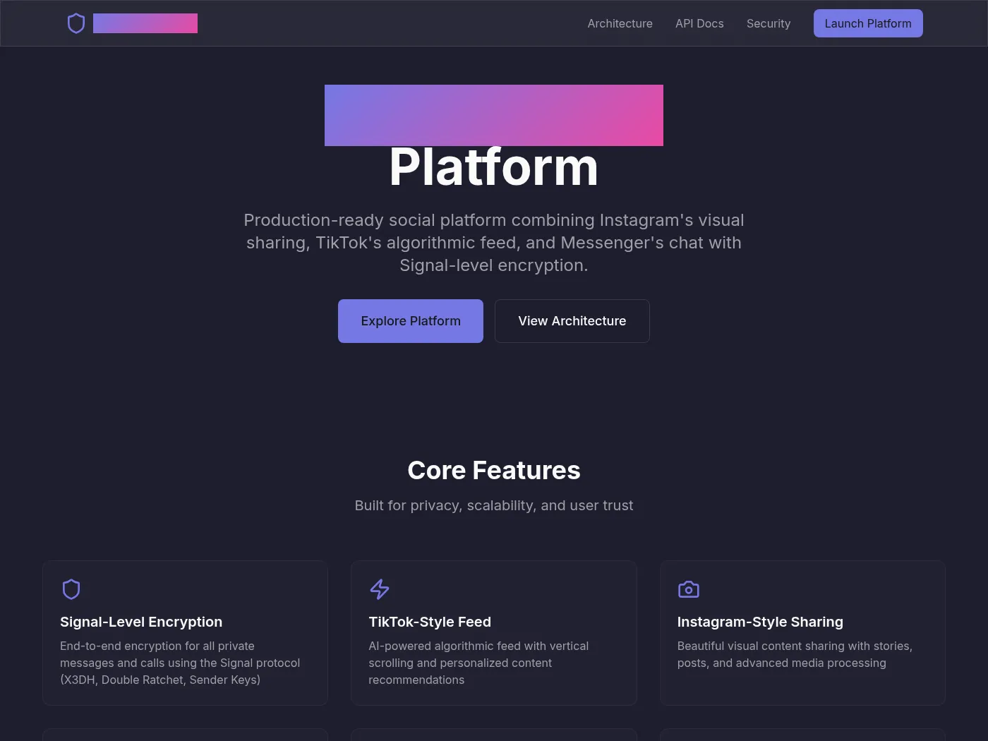 EncryptoSocial: Secure, Scalable Social Platform
