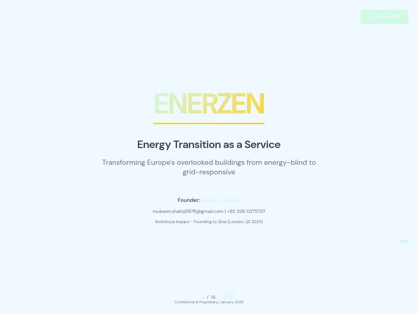 Enerzen Smart Energy Pitch Deck