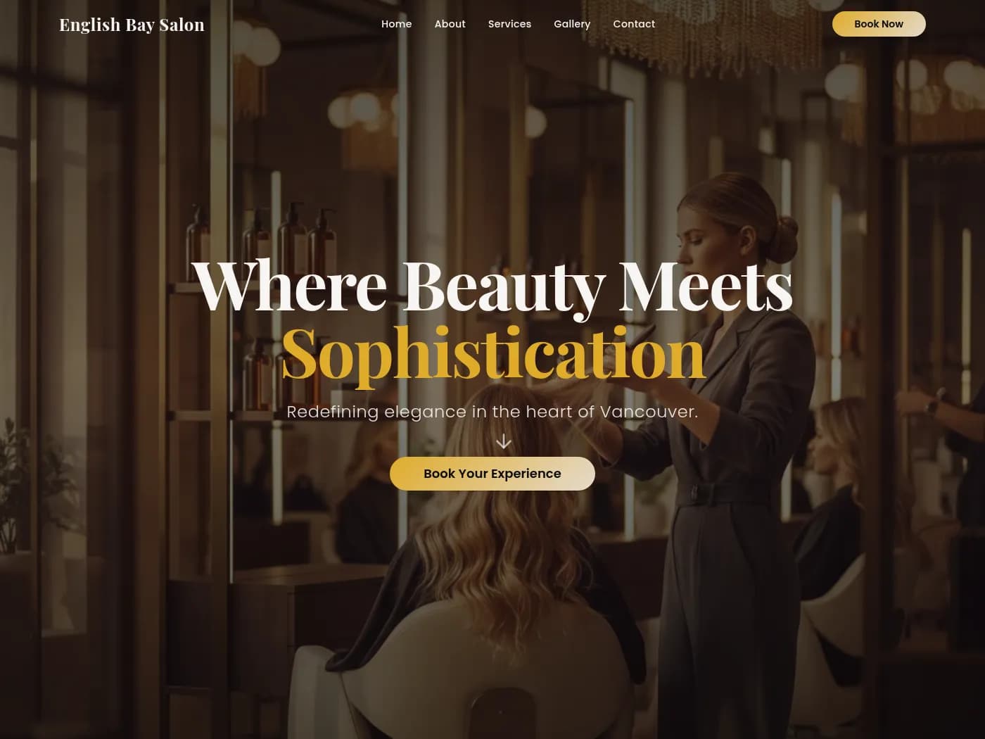 English Bay Salon: Cinematic Luxury Experience Website