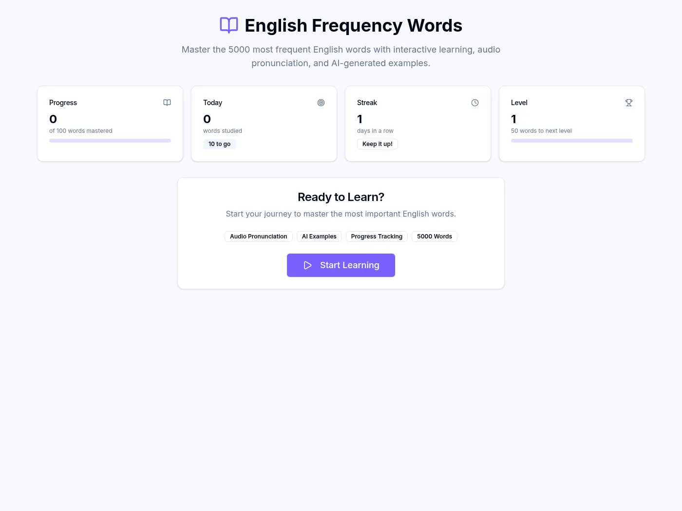 English Frequency Words Learner
