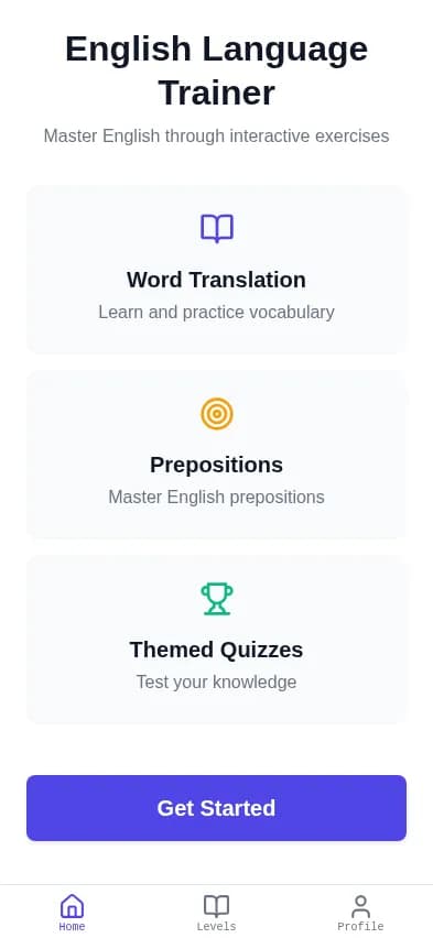 English Language Trainer Mobile App