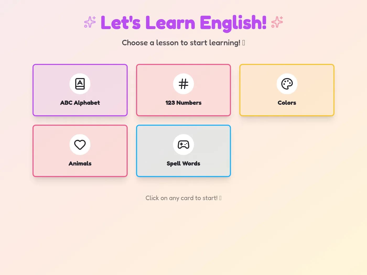 Interactive English Teacher for Young Learners