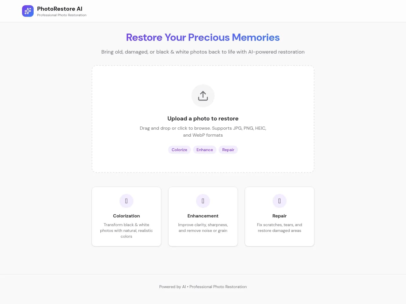 Enhanced AI Photo Restorer