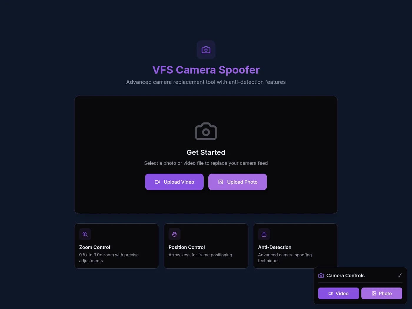 Enhanced Fake Camera Userscript for VFS Global (Anti-Detection)