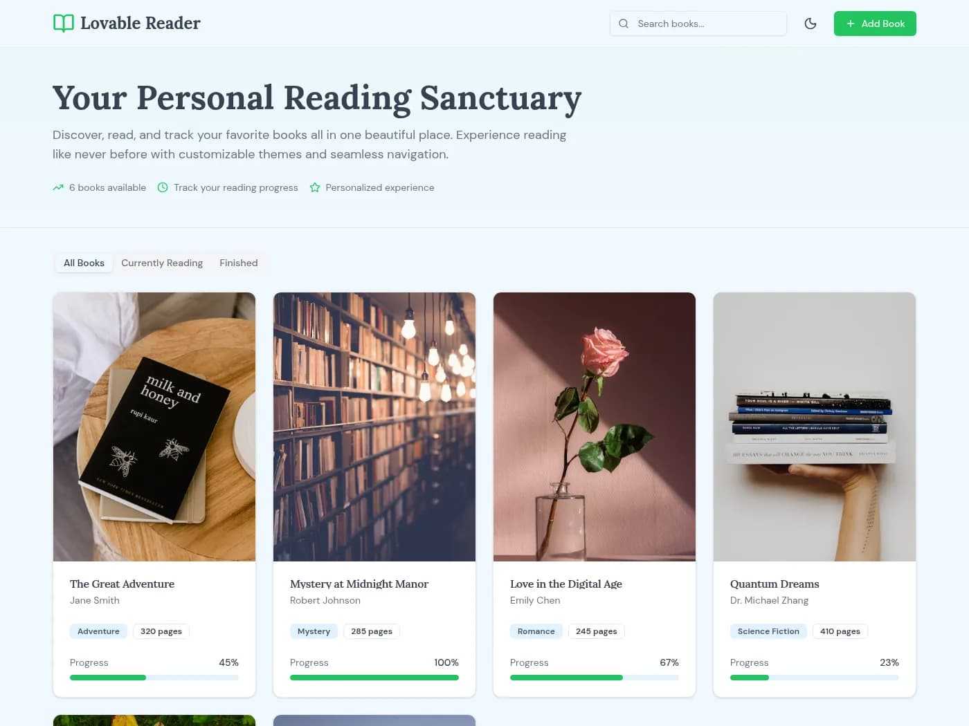 Enhanced Lovable Reader Website