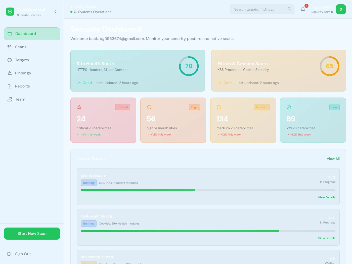 Enterprise Security Scan Platform (Web UI & Modular Backend)