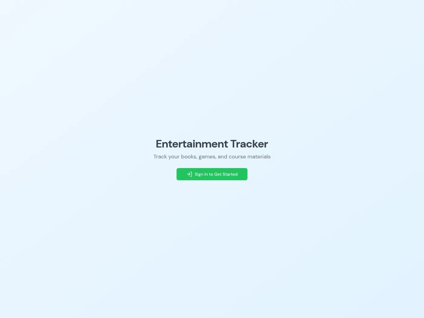 Entertainment Tracker for Books, Games & Course Notes