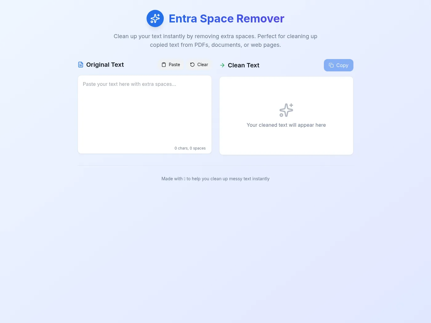 Entra Space Remover - Clean Up Text Instantly