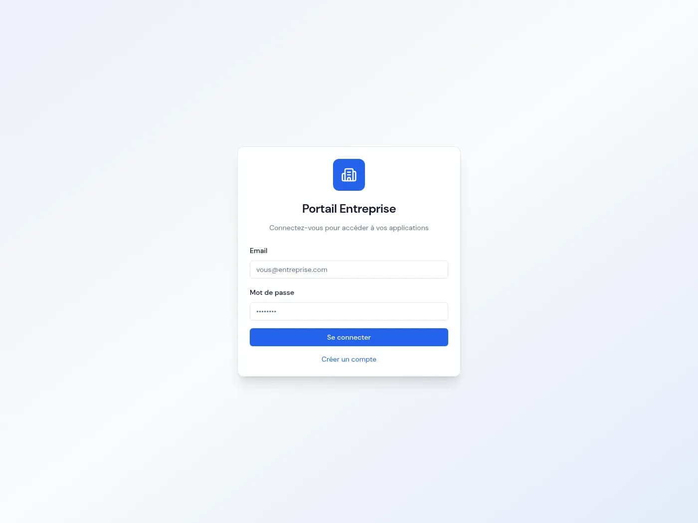 Entreprise Central App Portal – Unified Access to Business Applications
